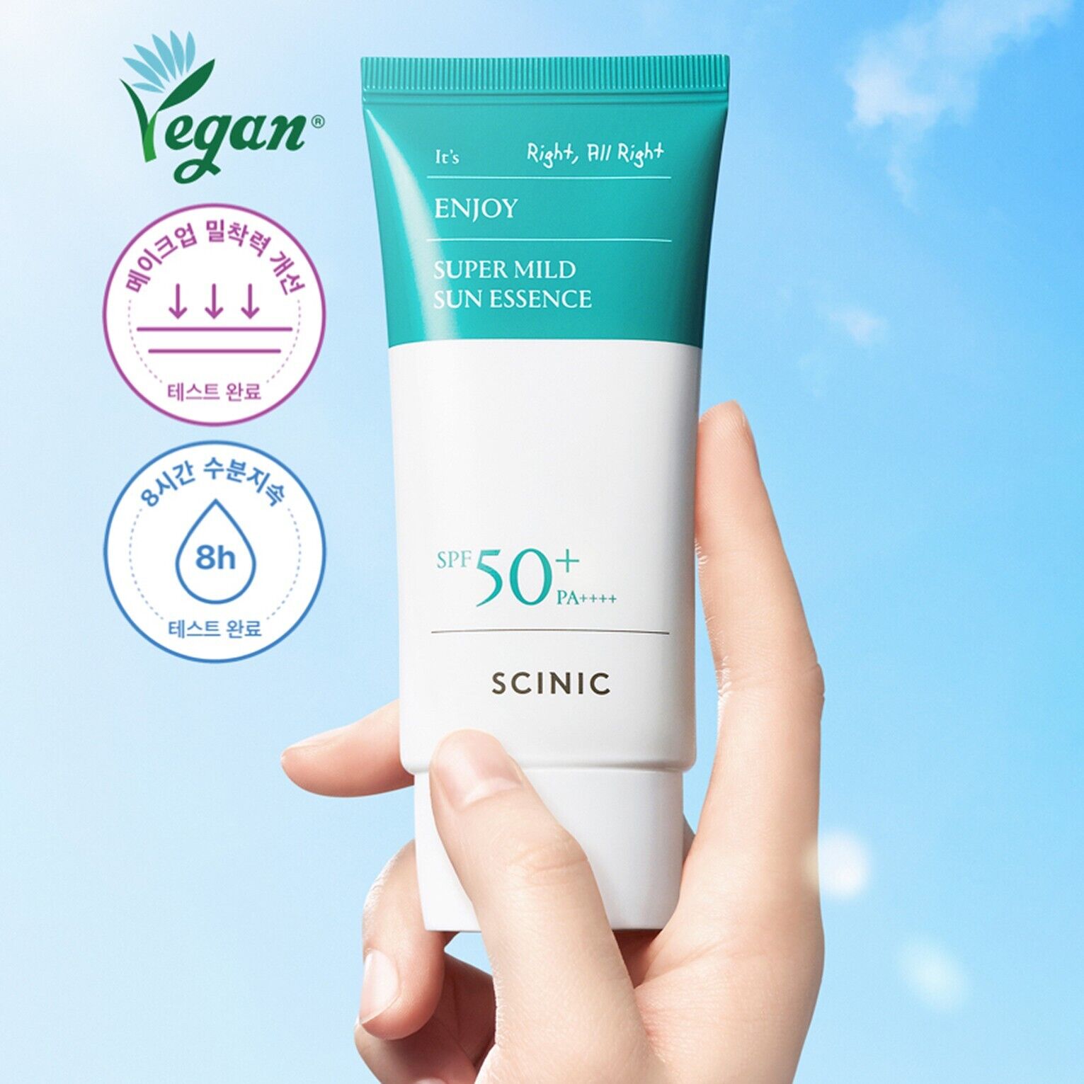 SCINIC Enjoy Super Mild Sun Essence SPF 50+ PA++++ – Mochi Mochi NZ